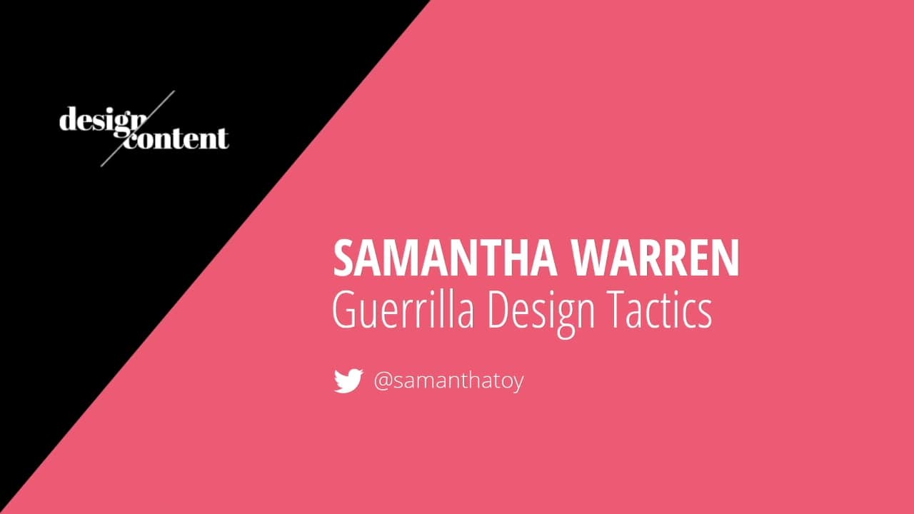 Guerrilla Design Tactics